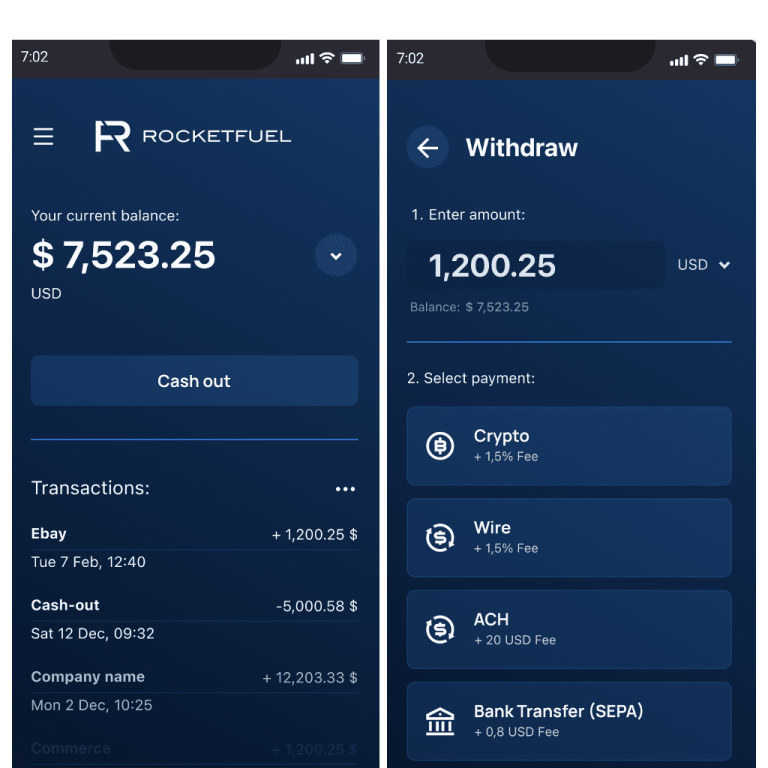 Crypto Payments - RocketFuel